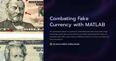 Combating Fake Currency With Matlab