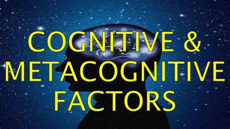 Cognitive And Metacognitive Factors Pptx Education