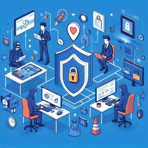 Cybersecurity Illustrations Vector Graphics Design Premium Ai Generated Vector