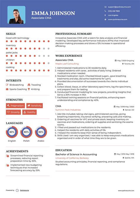10 Cma Resume Samples And Templates For 2025