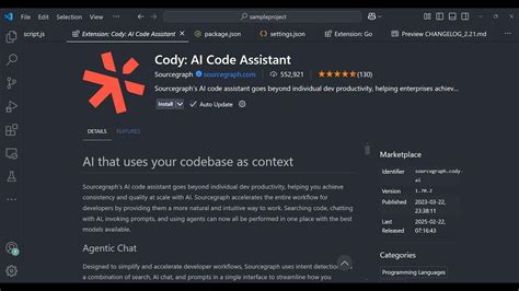 Vscode Cody Ai Coding Assistant To Automate Code And Write Comments And