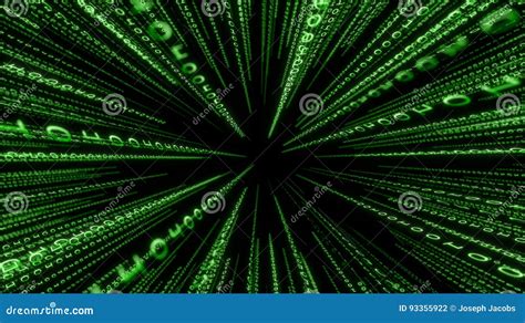Green Binary Matrix Background Stock Illustration Illustration Of Coding Background