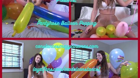 Pantyhose Balloon Popping Wmv Constances Crazy Cinemas Clips Sale