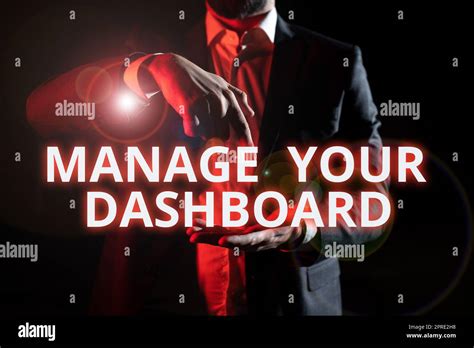 Conceptual Caption Manage Your Dashboard Conceptual Photo Web Landing Page To Manage Business