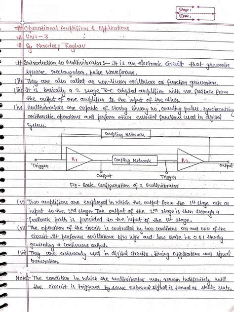 Unit 3 Analog Electronics Ii Complete Handwritten Notes Material By