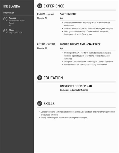 Api Resume Samples Velvet Jobs