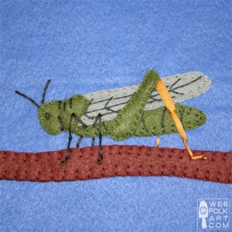 Grasshopper Applique Block Wee Folk Art Grasshopper Applique Block Wee Folk Art