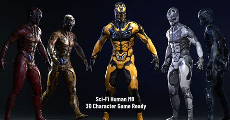 sci fi human m8 characters unity asset store