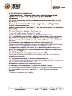 SPECIFICATION WRITING GUIDANCE Dipl Nt Gov Au Specification Writing Guidance Dipl Nt Gov Au