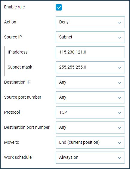 Firewall Rule Examples Keenetic