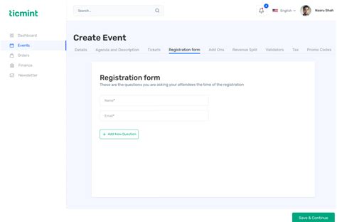 Create Event Registration Form Ticmint Support Innovative Ticketing Platform