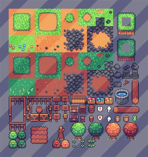 Simply Outdoors Tileset 16x16 By Meaghan