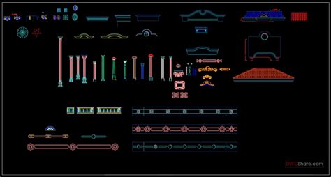121cad Classical Elements Cad Blocks Free Dwg