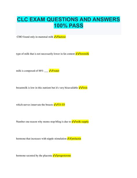 CLC Questions And Answers Pass Browsegrades