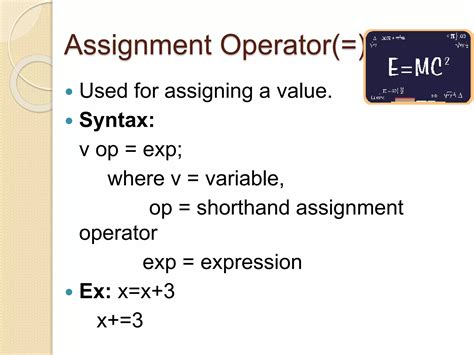 Operators And Expressions In C Language Pptx Operators And Expressions In C Language Pptx