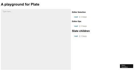udecode plate core examples codesandbox