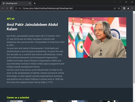 soujanya nukala on linkedin oasisinfobyteinternship tributepage html css