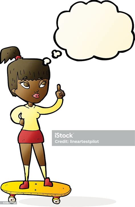 말풍선이 있는 스케이터 여자아이 만화 캐릭터 그리기에 대한 스톡 벡터 아트 및 기타 이미지 그리기 낙서 드로잉 말풍선 Istock
