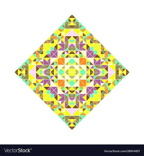 Abstract Polygonal Geometrical Mosaic Diagonal Vector Image