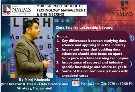 Niraj Khalpada On Linkedin Had A Great Time Interacting With Budding Data Scientists At Nmims