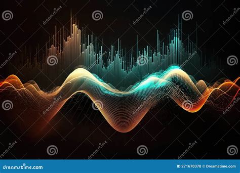 Audio Sound Wave Spectrum Abstract Oscillation Graph Futuristic Colorful Visualization Ai