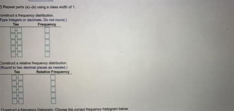 Solved Construct A Frequency Distribution Use A First