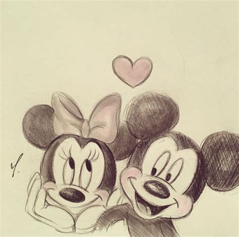 A Loving Disney Couple Easy Love Drawings Disney Drawings Sketches