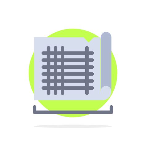 Construction Drafting House Map Abstract Circle Background Flat Color Icon 14872857 Vector Art