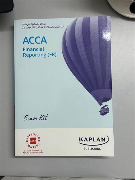 Acca Bpp And Kaplan Exercise Revision Kit F7 F8 Fr Aa Hobbies And Toys Books And Magazines