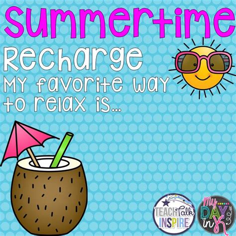 Tell All Tuesday Summer Recharge My Day In K