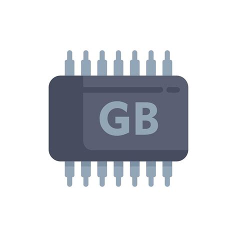 Microchip Showing Gigabyte Storage Capacity Icon 51244952 Vector Art At