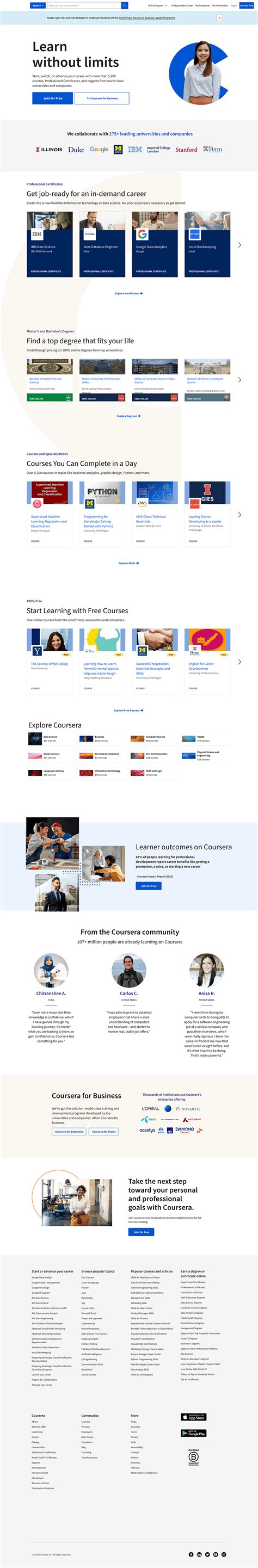 Coursera Clone Ui Design Behance