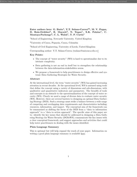 Pdf Data Gathering Strategies For Water Security A Proposed