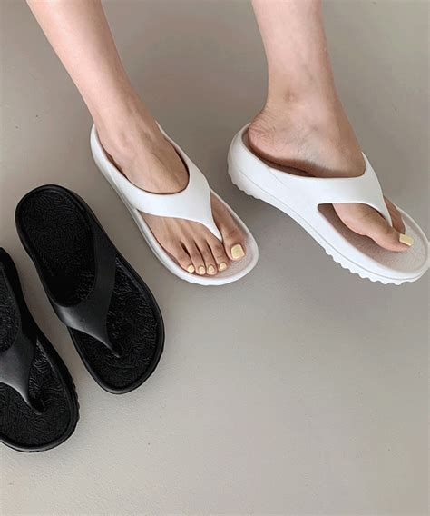 ♠추가금x♠최저가♠eva 쪼리 슬리퍼 발편한 통굽 키높이 여름 비치 커플 플립플랍 Ws 3202 에이블리