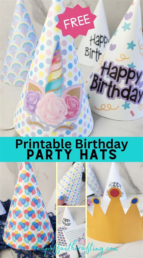 Free Birthday Hats Printable 7 Party Hat Templates Birthday Party