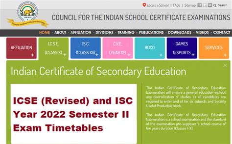 Icse Isc Revised Timetable Released Check Scheduled Here