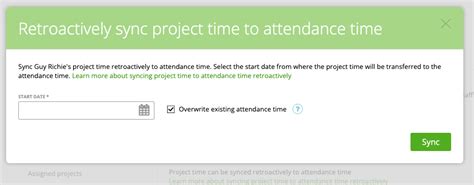 Retroactively Sync Project Time To Attendance Time Zistemo Knowledge Base