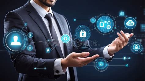 Businessman Touching Access Management Frameworks User Authentication Processes Authorization