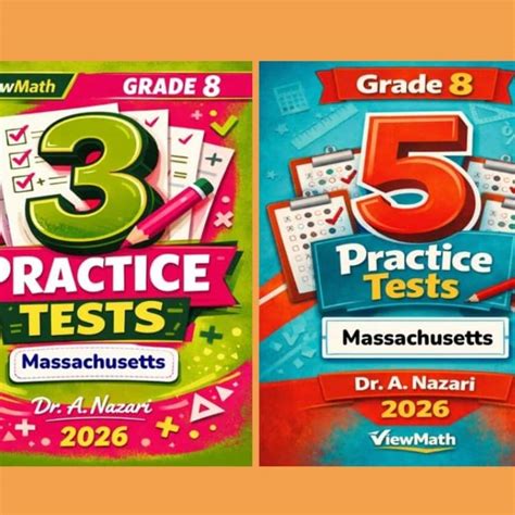 Massachusetts Mcas Grade 8 Math Practice Tests Bundle 25 Full Length Tests