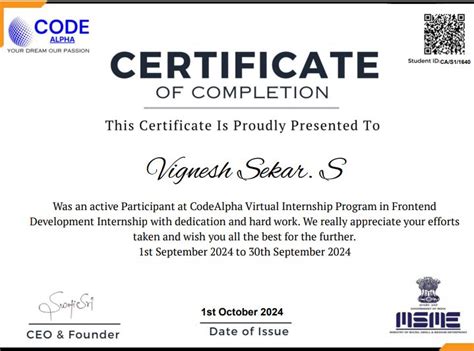 Vignesh Sekar On Linkedin Im Thrilled To Share The Completion Of My Web Development