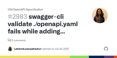 Swagger Cli Validate Openapiyaml Fails While Adding Examples In