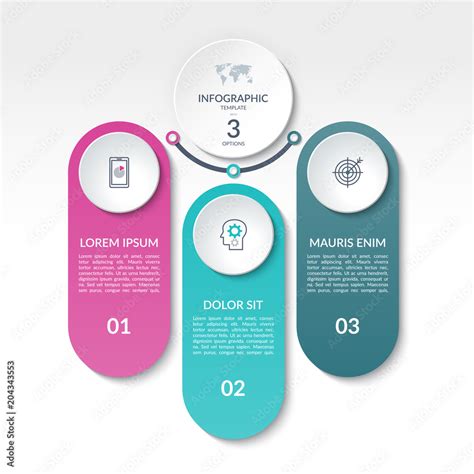 Infographic Banner 3 Options Steps Parts Can Be Used As A Process