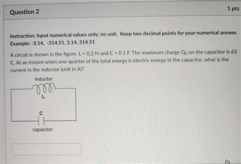 Solved Instruction Input Numerical Values Only No Unit