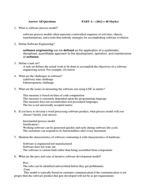 2 Marks Pdf Component Based Software Engineering Software Architecture