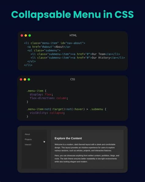 Utsav Meena On Linkedin Create A Collapsible Menu With Css 🚀