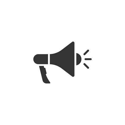 Megaphone Speaker Icon In Flat Style Bullhorn Sign Vector Illustration