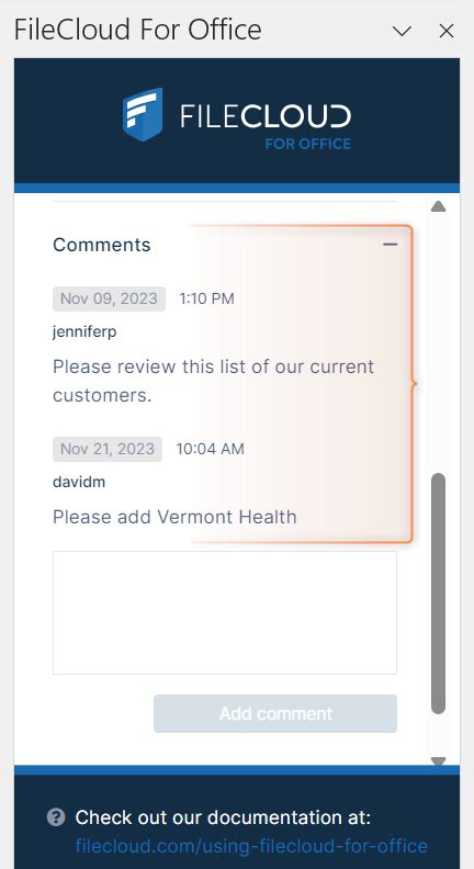 Using Filecloud For Office With Drive Filecloud Docs Server