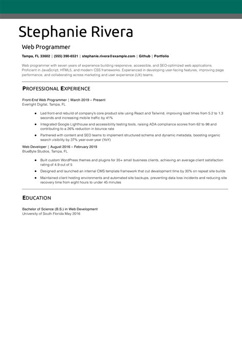 20 Best Programmer Resume Examples And Templates For 2025