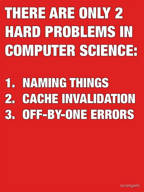 Only 2 Hard Problems In Computer Science T Shirt For Sale By