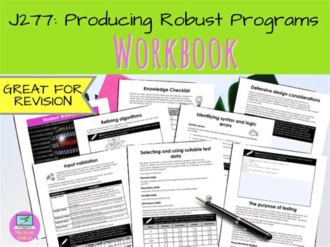 Producing Robust Programs OCR GCSE Computer Science Workbook J Teaching Resources
